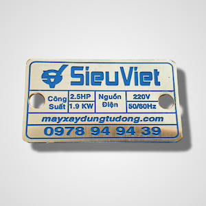 In tem inox ăn mòn đẹp giá rẻ - Mẫu 19 - Nhãn Mác 3A