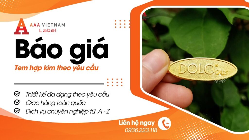 In Tem Hợp Kim, Logo Kim Loại chất liệu Hợp Kim Bền, Đẹp, Rẻ
